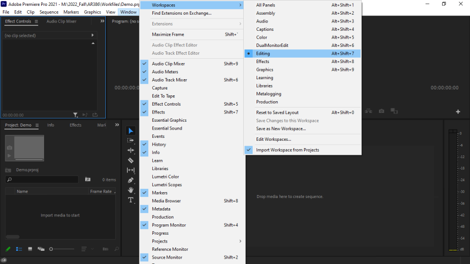 Finishing your animation: Editing with Premiere Pro – Monmouth ...